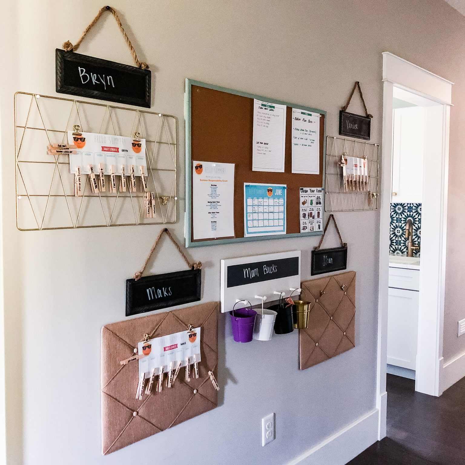The Ultimate DIY Family Command Center Guide - Haute House Love